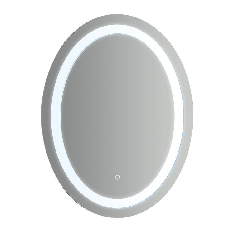 Round shape touchscreen LED mirror with light