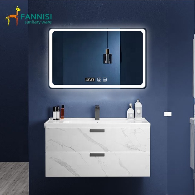 Led light bathroom smart mirror with wireless
