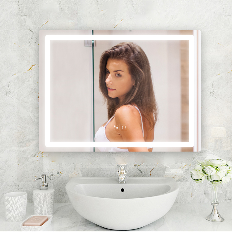Mounted illuminated smart led lighting bathroom mirror