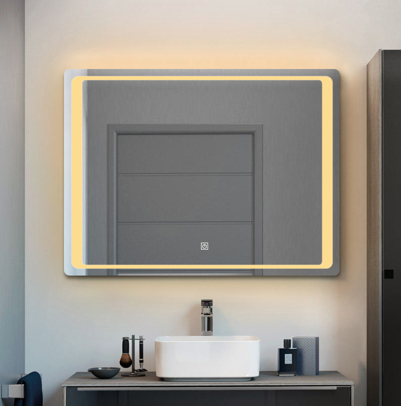 Smart touch screen led bathroom mirror